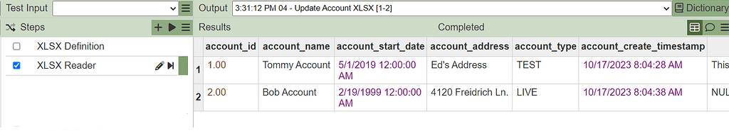 Update database table using JDBC Updater - Ambience 2020+ ETL Cookbook - Elixir Support Forum